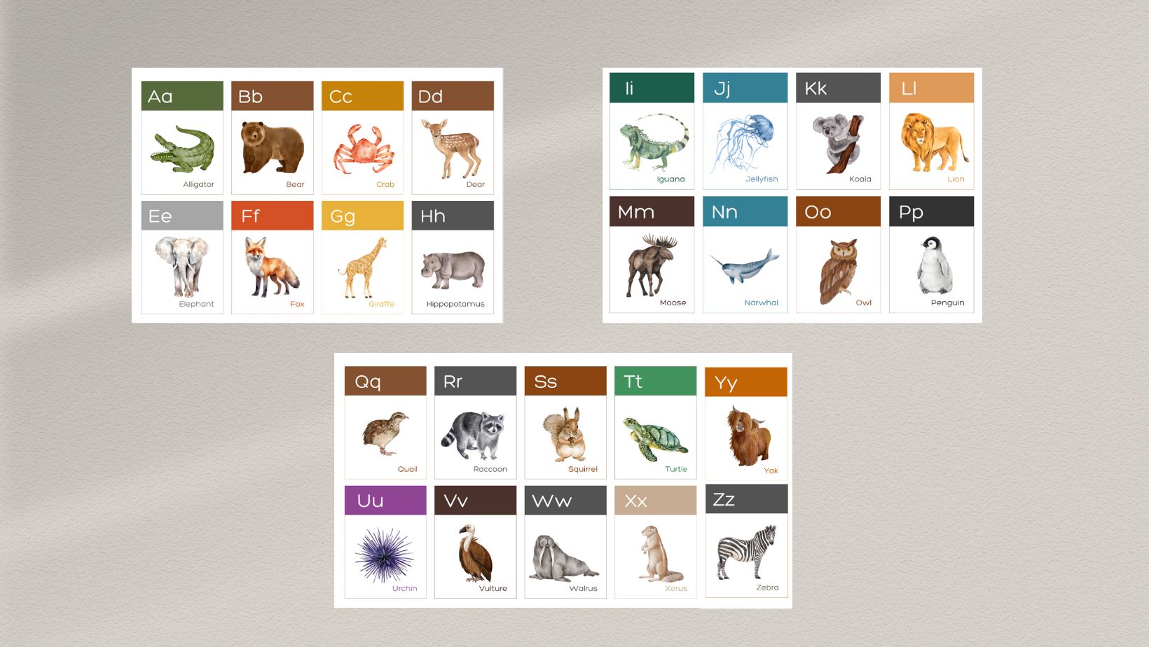 Digital Template | Minimalist Montessori Alphabet Flash Cards - FROM ...