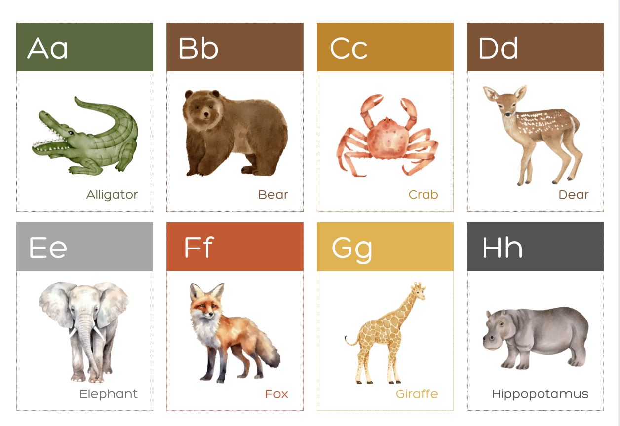 Digital Template | Minimalist Montessori Alphabet Flash Cards - FROM ...